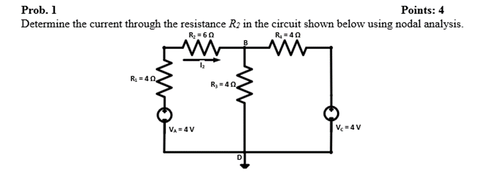 Solved Determine the current through the resistance R2 in | Chegg.com