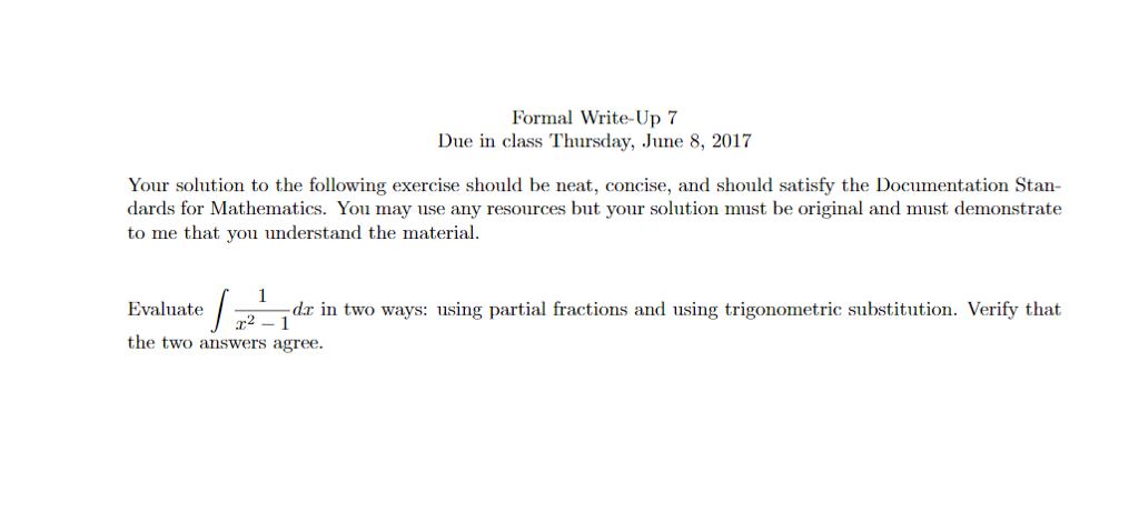 Solved Your solution to the following exercise should be | Chegg.com