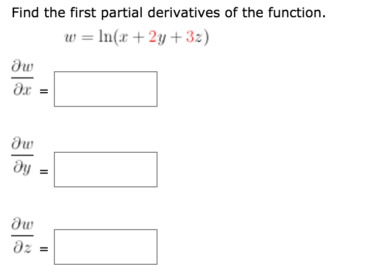 Solved Find the first partial derivatives of the function. | Chegg.com