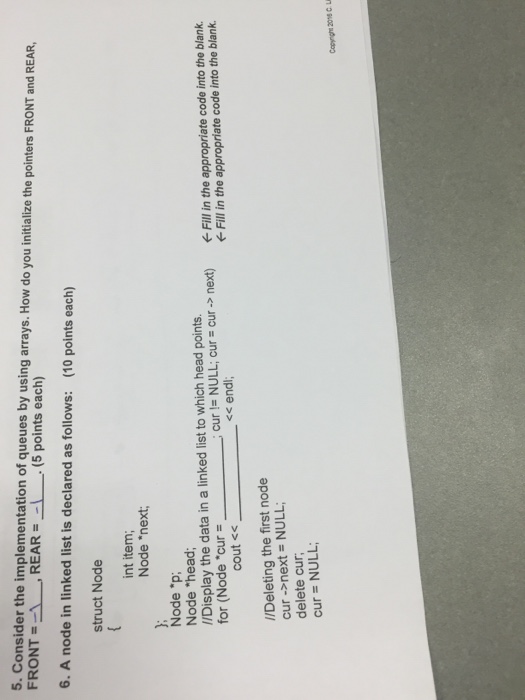 Solved Consider the implementation of queues by using | Chegg.com