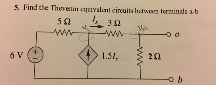 Solved Find the Thevenin equivalent circuits between | Chegg.com