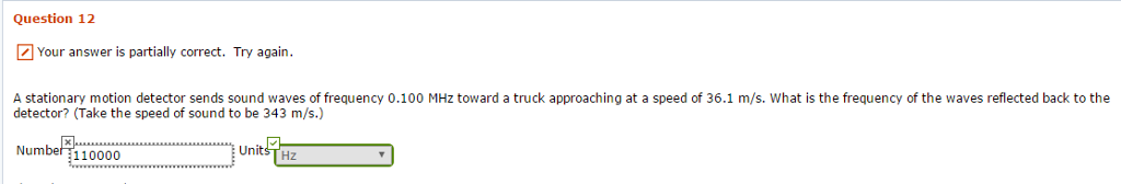 Solved A stationary motion detector sends sound waves of | Chegg.com