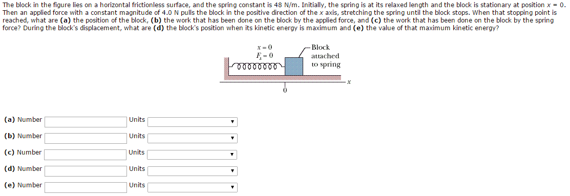 Solved The block in the figure lies on a horizontal | Chegg.com