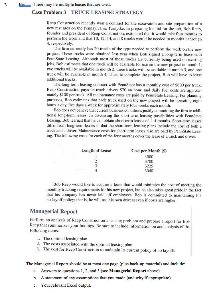 Solved Hint- There may be multiple leases that are used. | Chegg.com