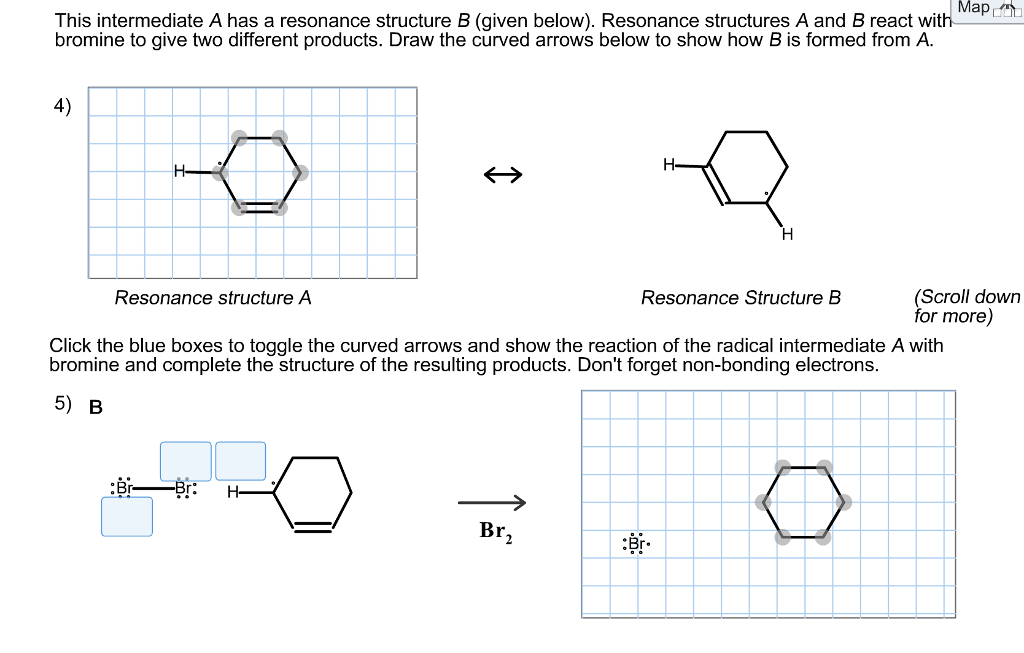 Solved This intermediate A has a resonance structure B | Chegg.com