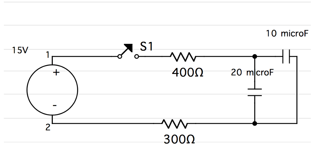 Solved For the circuit shown: Switch S1 is initially open, | Chegg.com