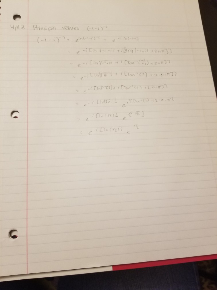 Solved what am i doing wrong in finding principal value | Chegg.com