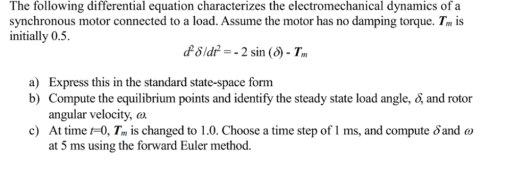 Solved The following differential equation characterizes the | Chegg.com