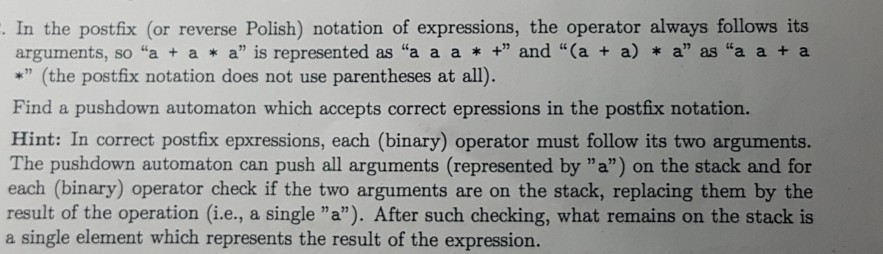 Solved In the postfix (or reverse Polish) notation of | Chegg.com