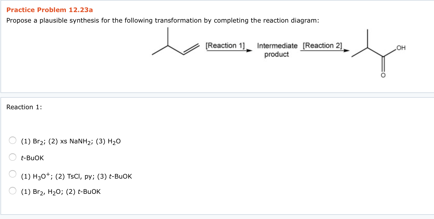 Solved Identify the reagents involved in each step of the | Chegg.com