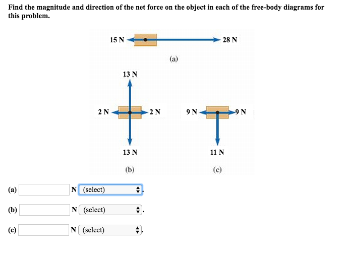 Solved Find the magnitude and direction of the net force on | Chegg.com