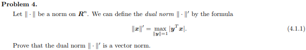 Solved Problem 4. Let II Il be a norm on R. We can define | Chegg.com
