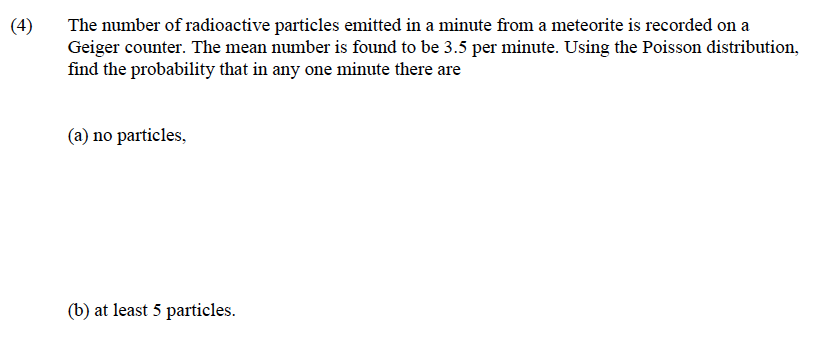 Solved The number of radioactive particles emitted in a | Chegg.com