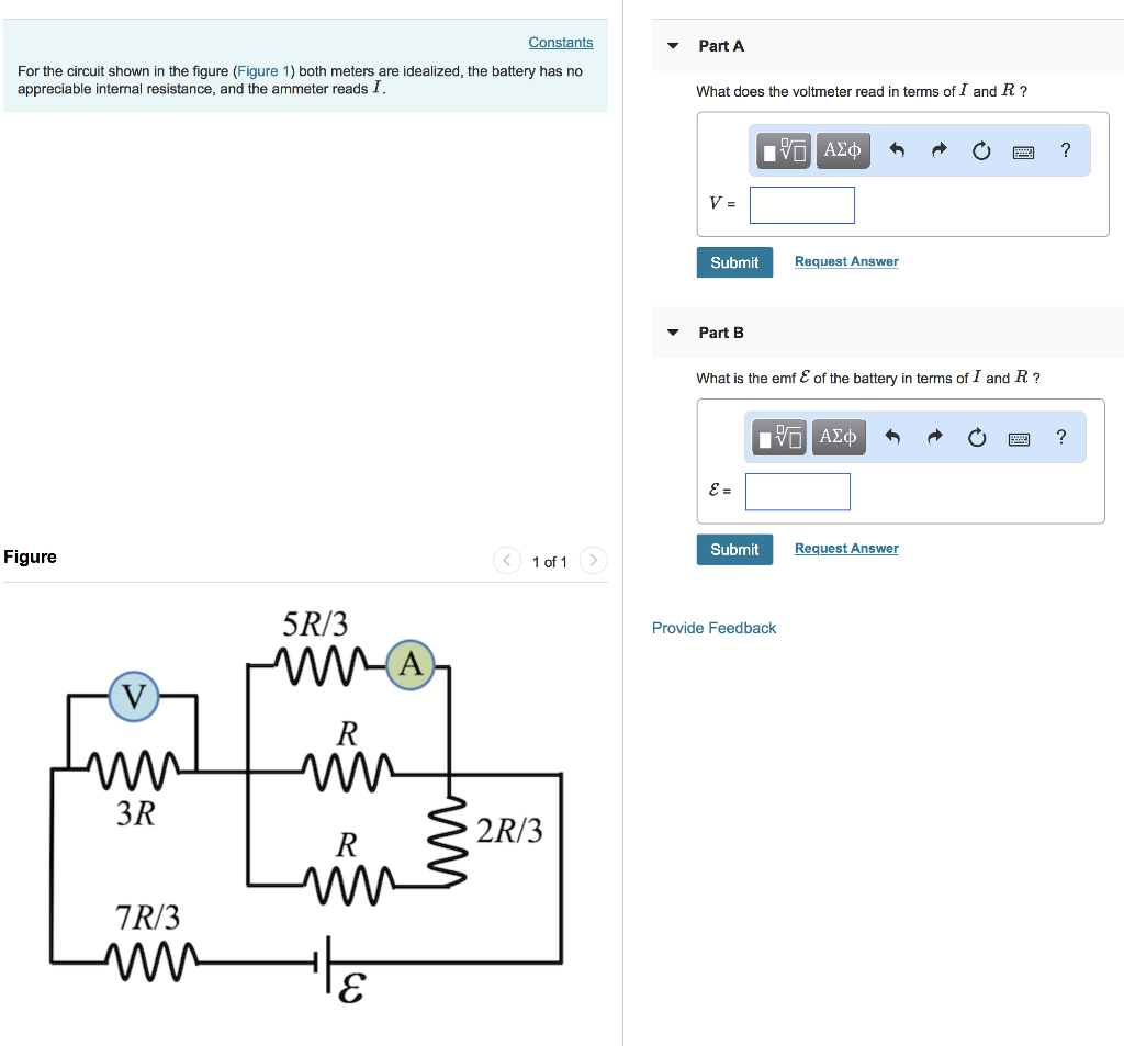 Solved Constants PartA For the circuit shown in the figure | Chegg.com
