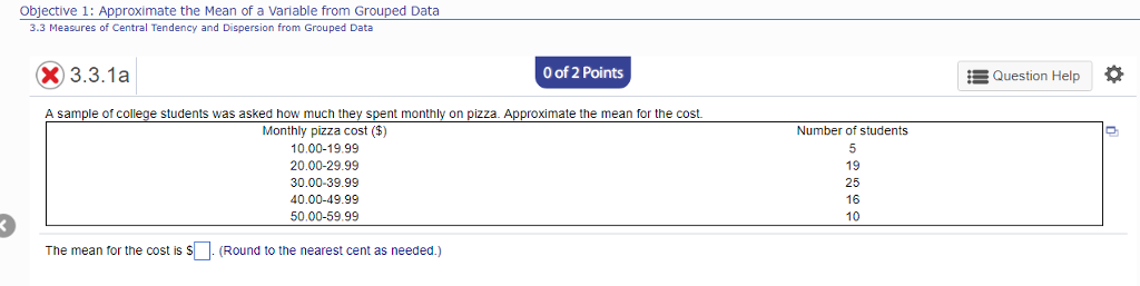 Solved A sample of college students was asked how much they | Chegg.com