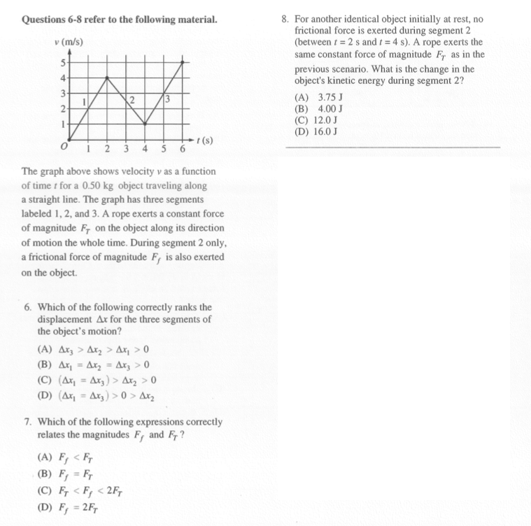 Solved Questions 6-8 refer to the following material. 8. For | Chegg.com