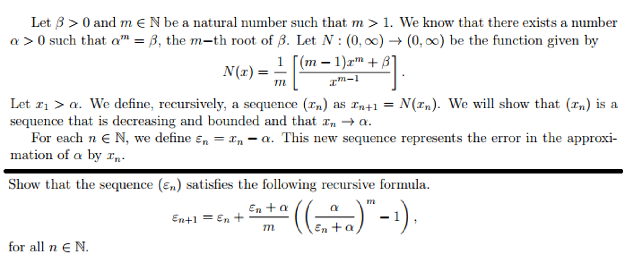 Solved Let beta > 0 and m N be a natural number such that m | Chegg.com