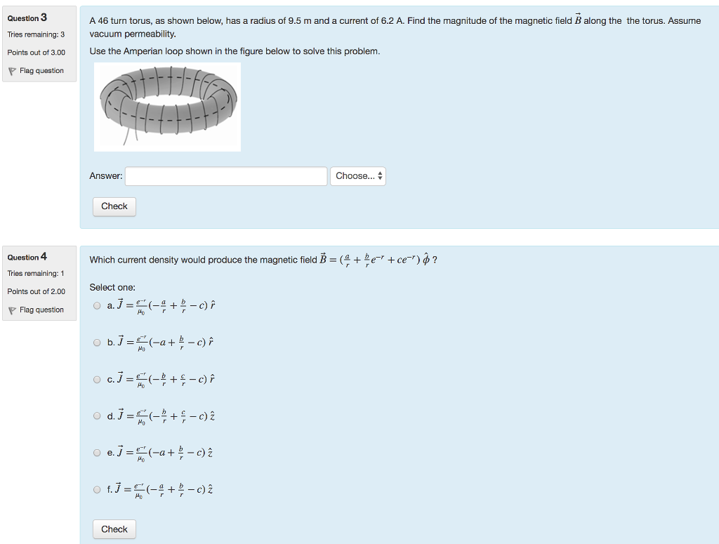 Solved Questlon 3 Tries remaining: 3vacuum permeability | Chegg.com