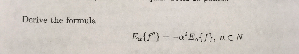 Derive the formula | Chegg.com