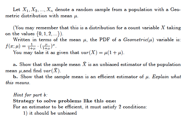 Topics covered: Finite sample properties of | Chegg.com