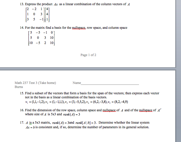 Solved Express the product Ax as a linear combination of the | Chegg.com
