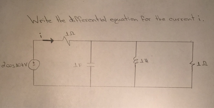 Solved Write the differential equation for the current i. | Chegg.com
