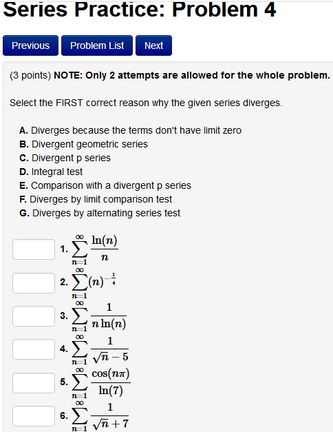 Solved Series Practice: Problem 4 Previous Problem List Next | Chegg.com
