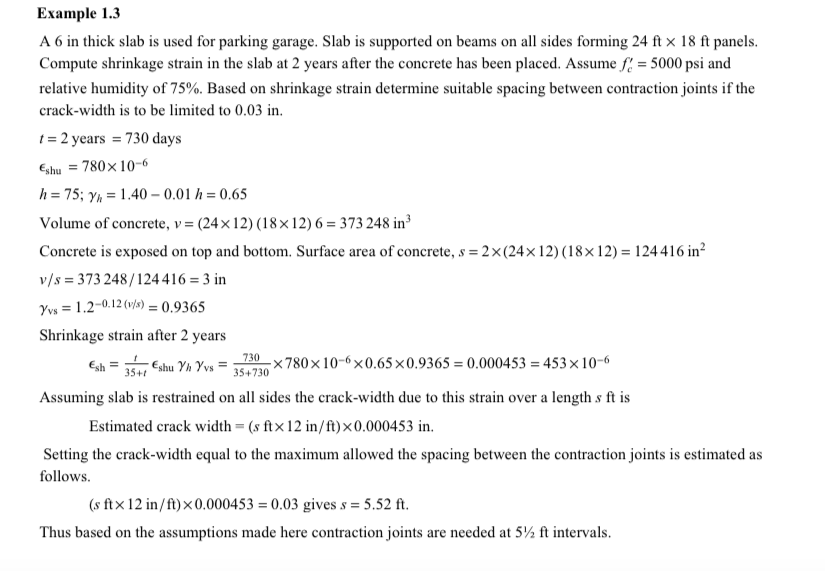A 6 in thick slab is used for parking garage. Slab is | Chegg.com