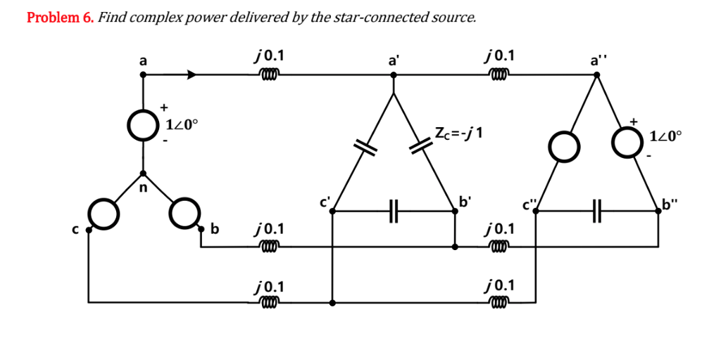 Solved Find complex power delivered by the star-connected | Chegg.com