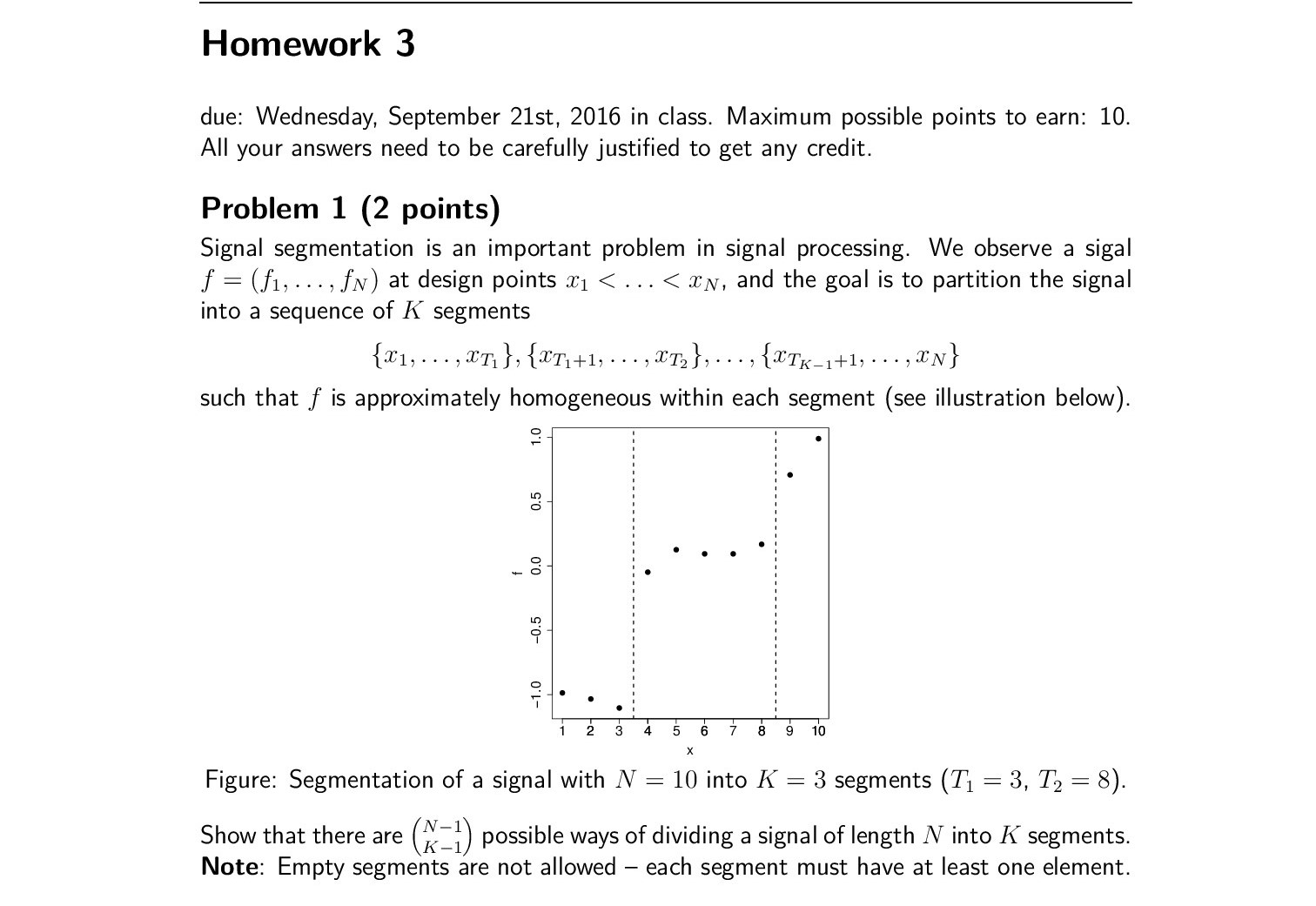 Signal segmentation is an important problem in signal | Chegg.com