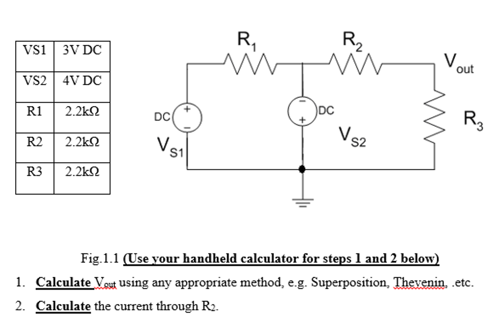 Solved Calculate V_out using any appropriate method, e.g. | Chegg.com