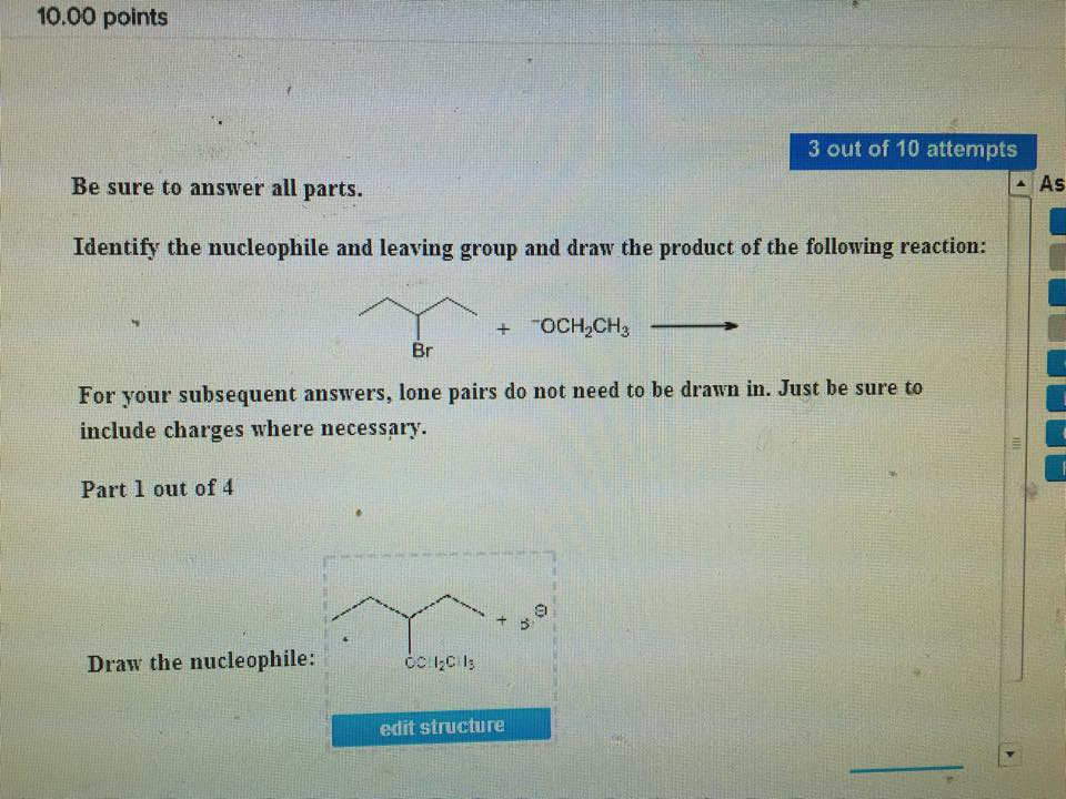 Solved Be sure to answer all parts .Identify the nucleophile | Chegg.com