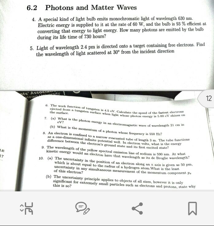 Solved 6.2 Photons and Matter Waves Electric energy is | Chegg.com