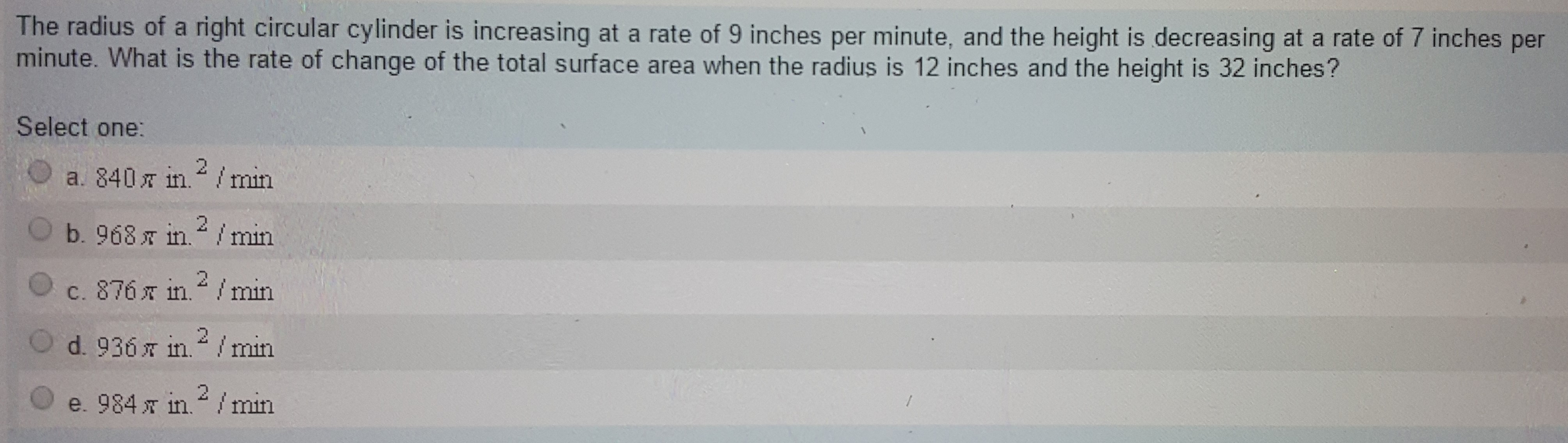 Solved The radius of a right circular cylinder is increasing | Chegg.com