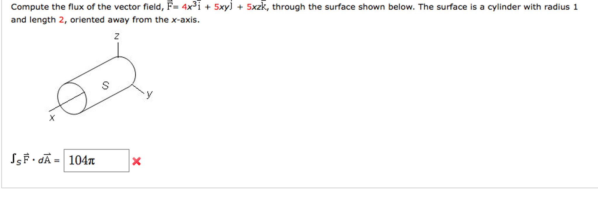 Solved Compute the flux of the vector field, F= 4x^3i + 5xyj | Chegg.com