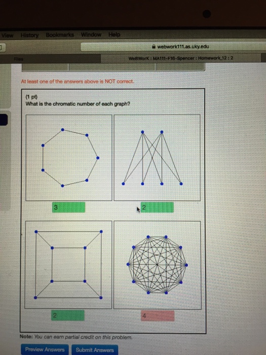 Solved What Is The Chromatic Number Of Each Graph