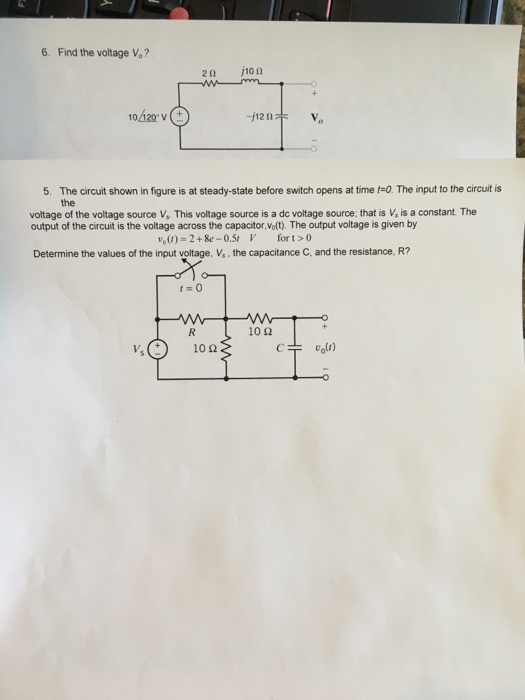 Solved The circuit shown in figure is at steady-state before | Chegg.com