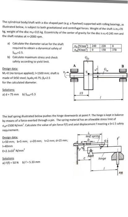 The cylindrical body/shaft with a disc shaped part | Chegg.com