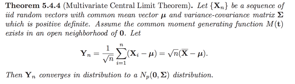 Solved Theorem 5.4.4 (Multivariate Central Limit Theorem). | Chegg.com