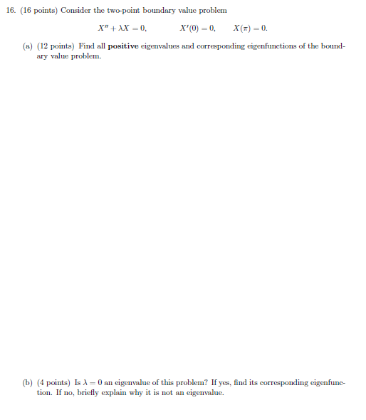 Solved Consider the two-point boundary value problem Find | Chegg.com