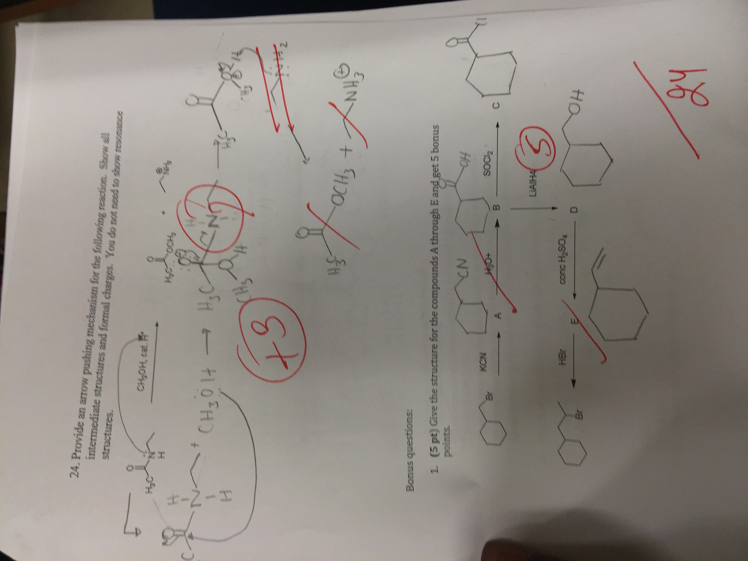 Solved Provide an arrow pushing mechanism for the following | Chegg.com
