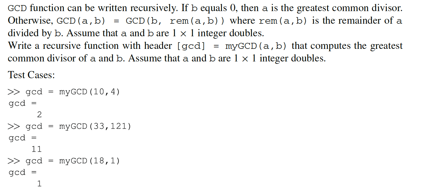 Solved 7 The Greatest Common Divisor Of Two Integers A And