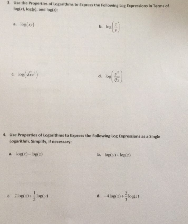Solved: Use The Properties Of Logarithms To Express The Fo... | Chegg.com