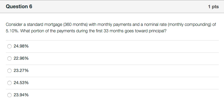 Solved Consider a standard mortgage (360 months) with | Chegg.com