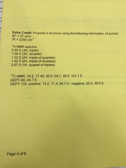 Solved Propose a structure using the following information. | Chegg.com