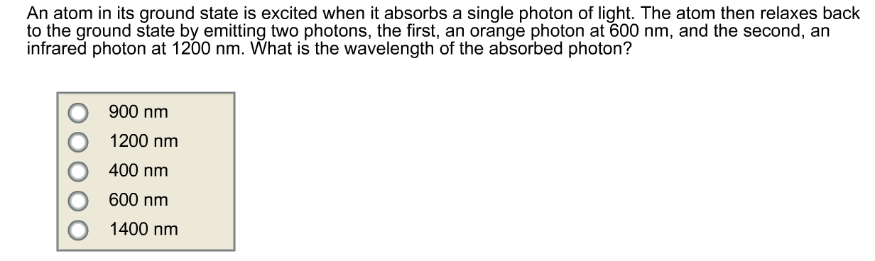 Solved An Atom In Its Ground State Is Excited When It