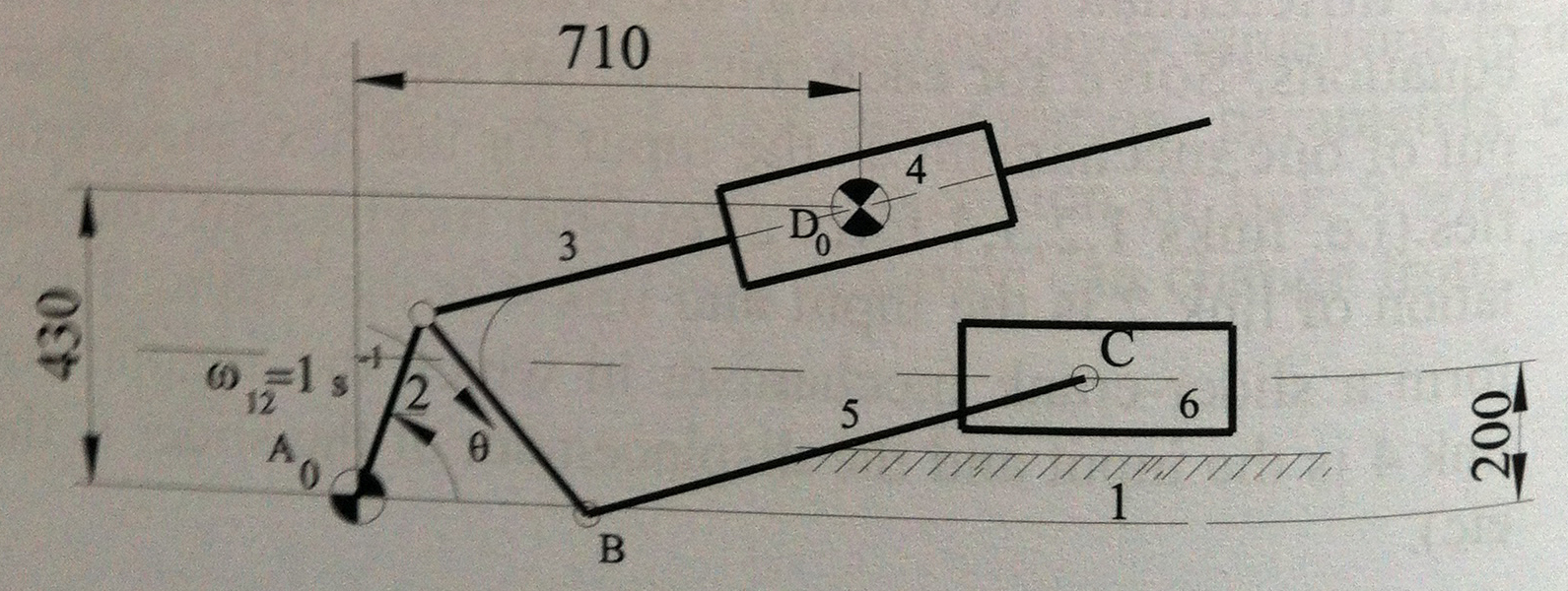 Solved In the mechanism shown link 2 is rotating at a | Chegg.com