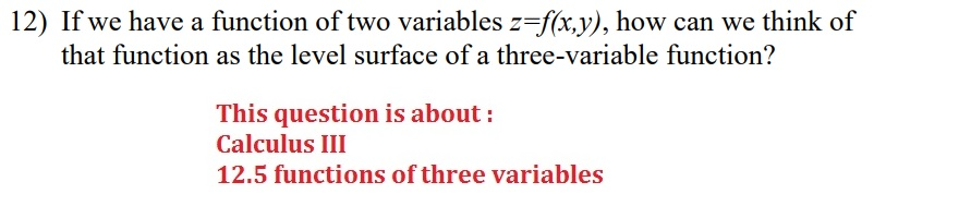 Solved 19 that function as the level surface of a | Chegg.com