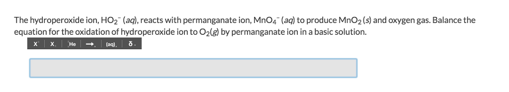 Solved The hydroperoxide ion, HO2 (aq), reacts with | Chegg.com