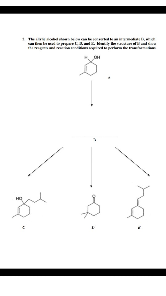 Solved 2. The allylic alcohol shown below can be converted | Chegg.com